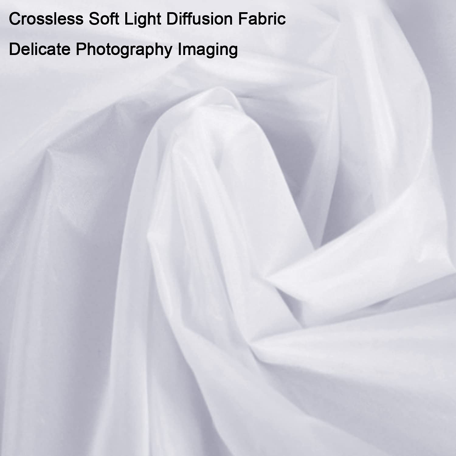 Fotoconic Light Diffuser Diffusion Fabric 2 Yard x 67 Inch /2 x 1.7 Meters Nylon Silk White Seamless Light Modifier for Photography Softbox, Light Tent and Light Modifier