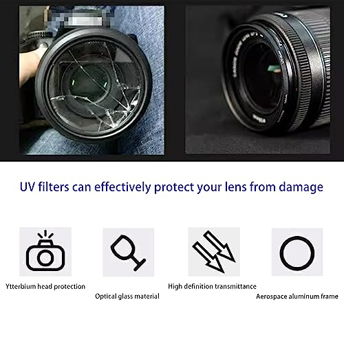 SKYZHENG 58mm UV Protection Camera Lens Filter Ultra Slim UV Protection 58mm Camera Lens Filter Made of Aluminum Alloy Frame Only 3.2mm Thick (Excluding Thread)