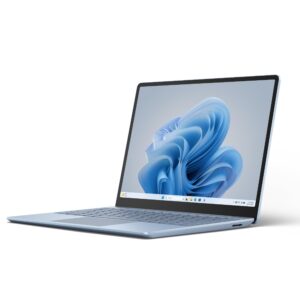 microsoft surface laptop go 3 (2023) - 12.4" touchscreen, thin & lightweight, intel core i5, 8gb ram, 256gb ssd ssd, with windows 11, ice blue color copilot