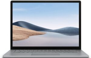 microsoft surface laptop 4 15-inch touchscreen 256gb ssd amd ryzen 7 (8gb ram, windows 10 home, latest model) - platinum, 5ui-00001