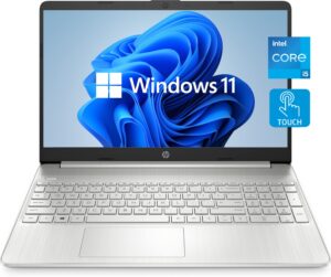 hp 2022 pavilion laptop, 15.6" fhd ips touchscreen display, intel 11th gen 4-core i5-1135g7 processor, 12gb ddr4 ram 256gb pcle ssd, intel iris xe graphics, webcam, hdmi, windows 11 home, silver