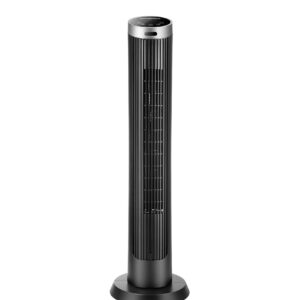 OmniBreeze Digital Electric Tower Fan, with Remote Control, LED Display, Standing Bladeless Floor Fans Cooling and Quite Indoor Living Room Bedroom use (40 Inch)