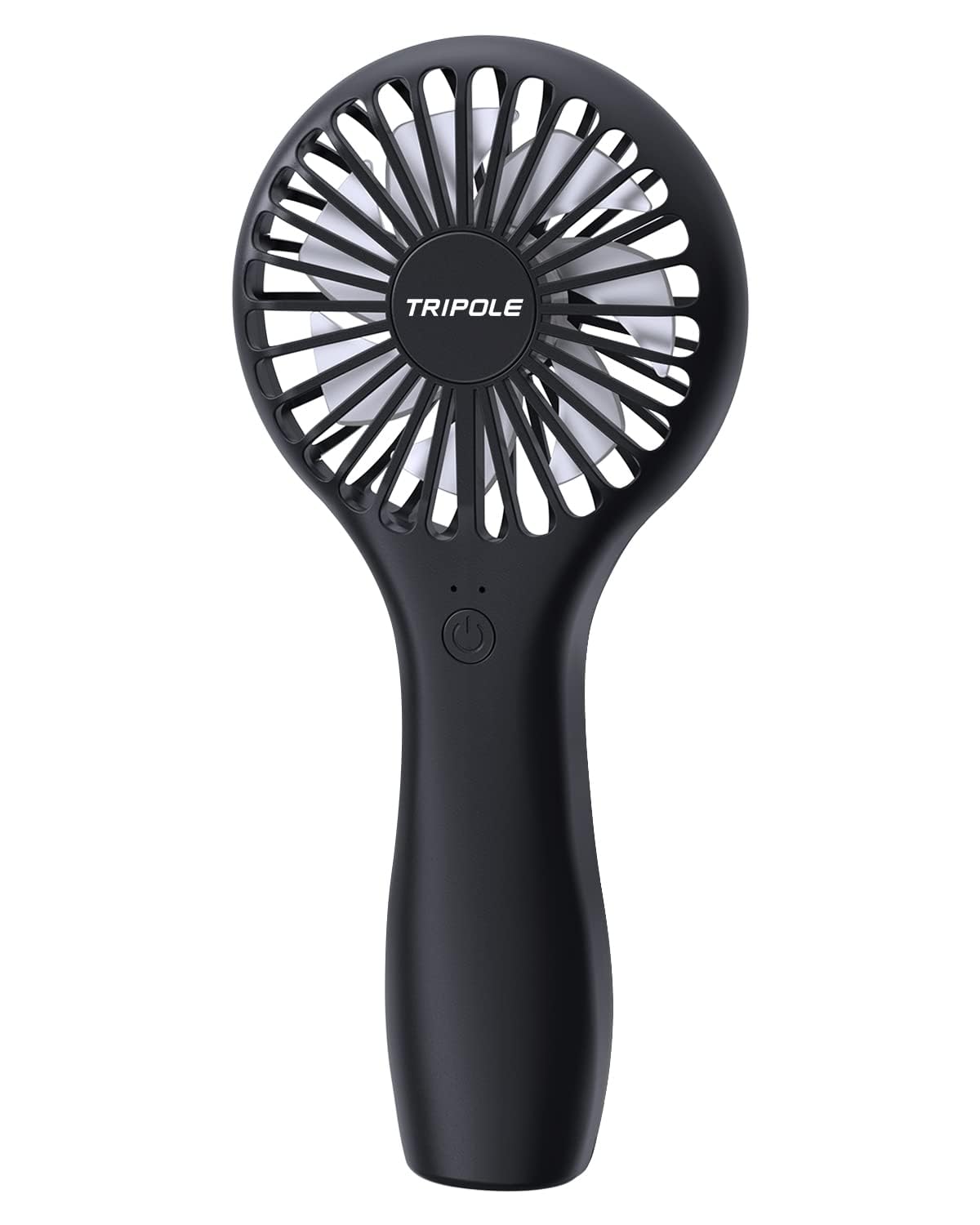 TriPole Mini Handheld Fan 5000mAh Battery Operated Small Fan 2 Speeds Powerful Personal Portable Fan Cute Design USB Rechargeable Electric Fan for Eyelash Makeup Kids Women Men Outdoor Travel, Black