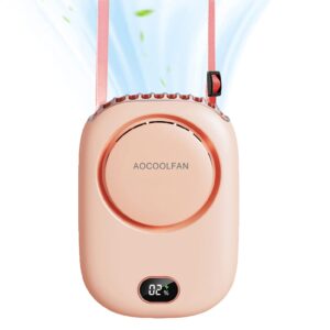 aocoolfan portable neck fan, handheld mini fan small personal fan, hand held fan usb rechargeable eyelash fan for kids girls boys woman man home outdoor travel (pink)