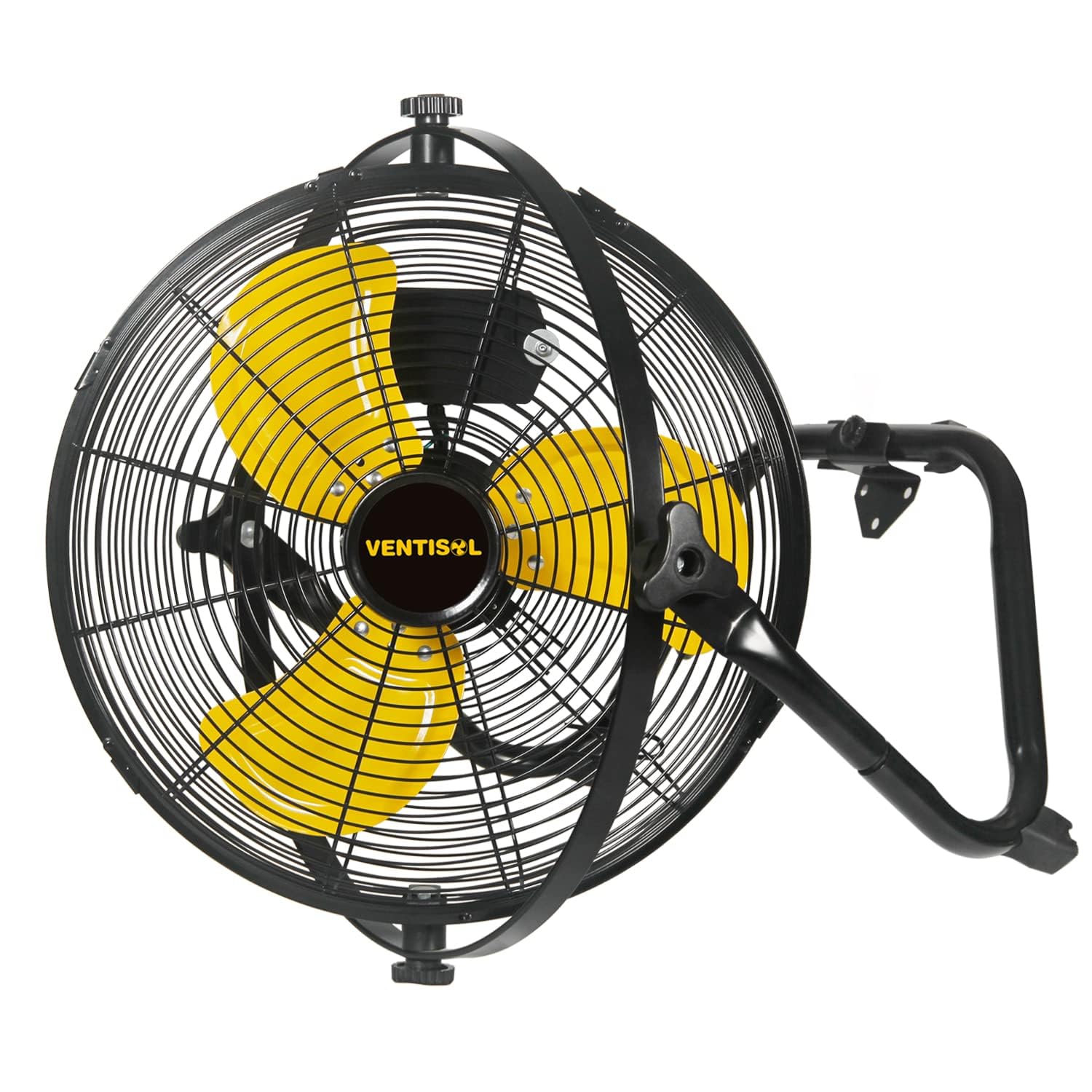 VENTISOL 14 Inch High Velocity Orbital Floor Fan or Wall Mounted Fan with 720° Adjustable Tilting, 1,560 CFM, 3-Speed Oscillating Fan for Commercial, Residential Gym, Garage, Workshop,Home Use