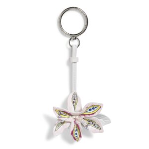 vera bradley women's bag charm keychain, hummingbird park, one size