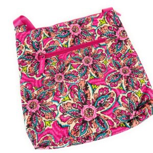 Vera Bradley Lighten Up Hipster Womans Crossbody Bag Handbag Sunburst Floral