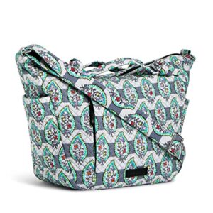 vera bradley hadley on the go satchel in paisley stripes