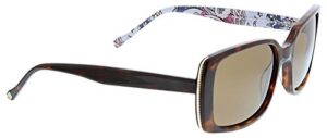 vera bradley women's margot polarized rectangular sunglasses, hummingbird park