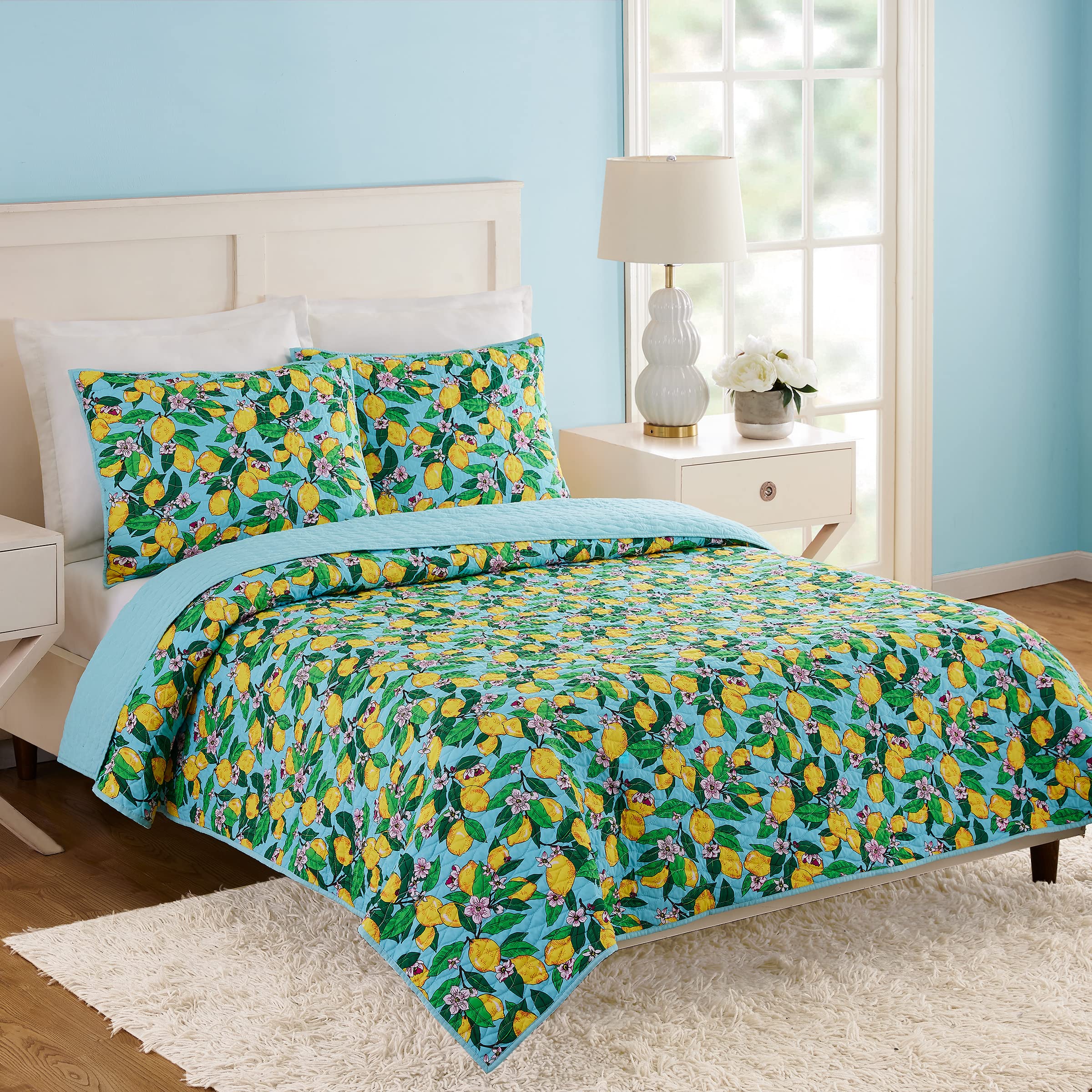 Vera Bradley When Life Gives You Lemons 3-Piece Quilt Set, King