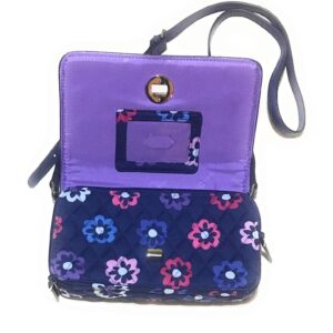 Vera Bradley Turnlock Crossbody Ellie Flowers