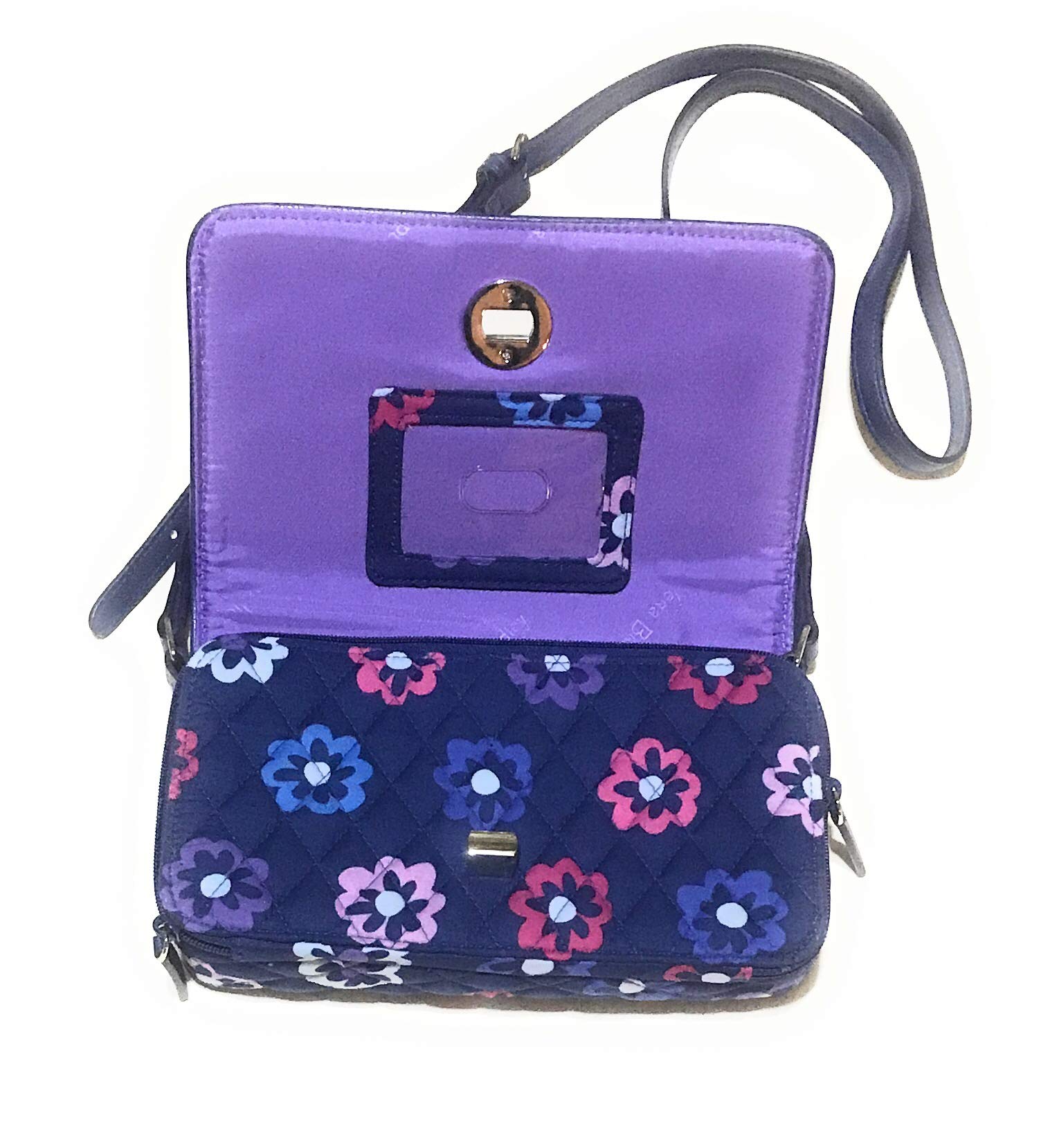 Vera Bradley Turnlock Crossbody Ellie Flowers