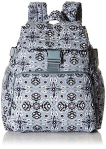 vera bradley women's cotton utility backpack, plaza tile - recycled cotton, one size