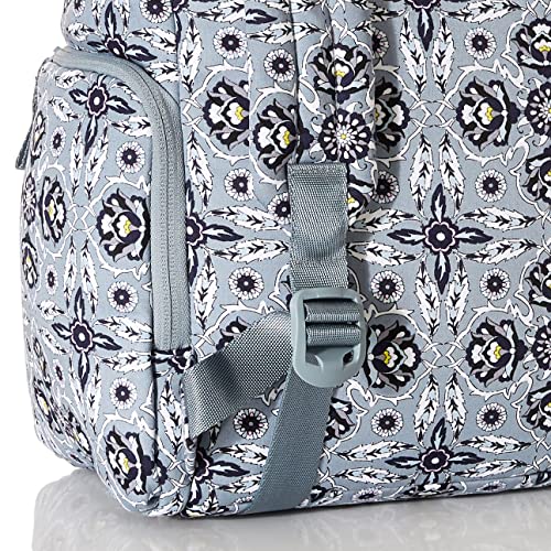 Vera Bradley Women's Cotton Utility Backpack, Plaza Tile - Recycled Cotton, One Size