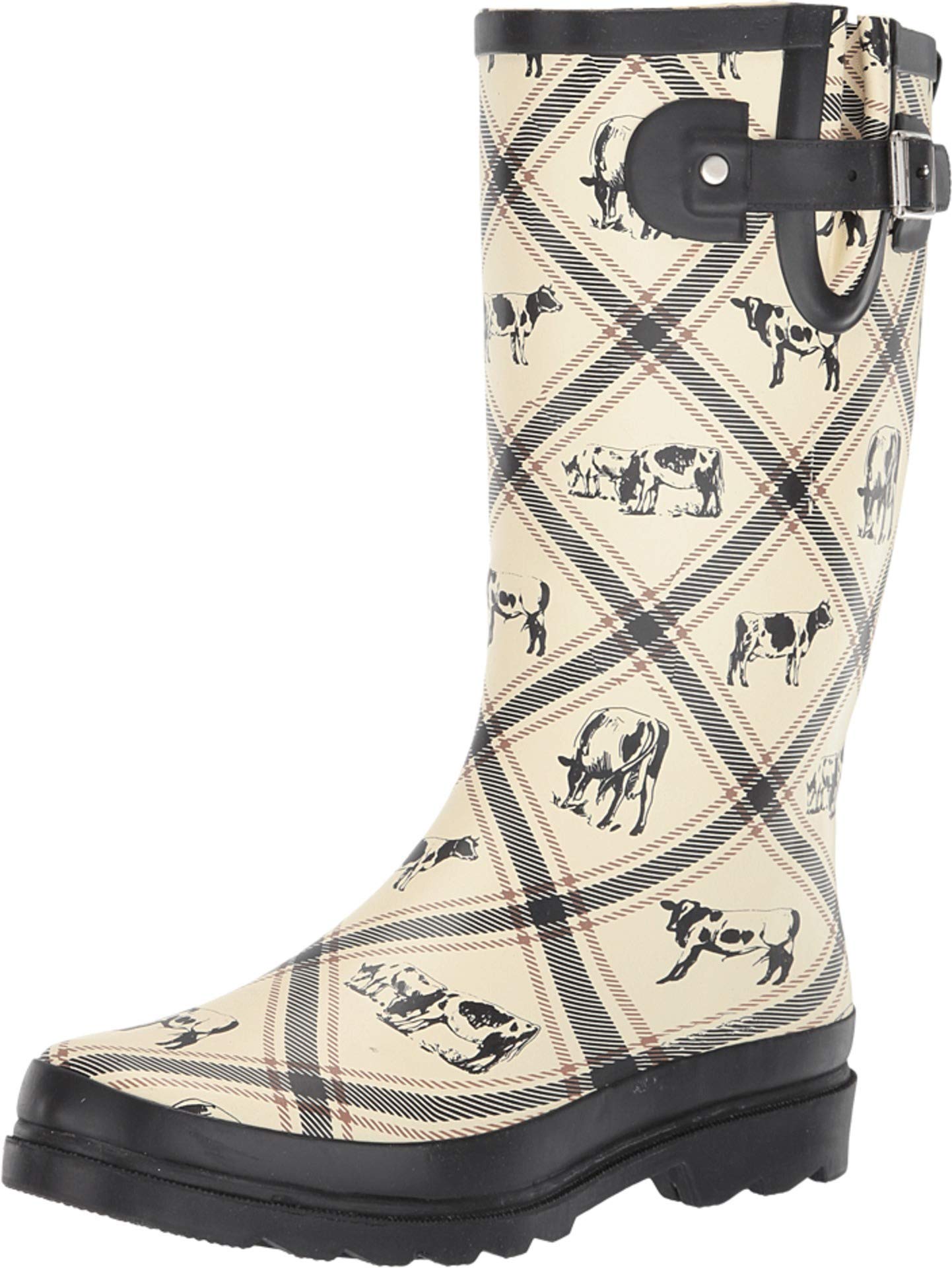 Western Chief Printed Tall Rain Boot Country Cows 10 M