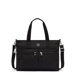 kipling natalie 15" laptop tote bag basketweave black