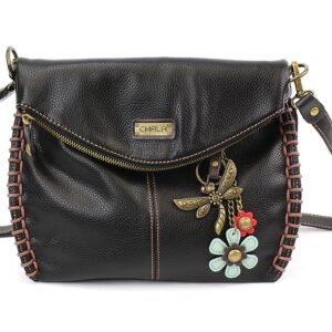 Chala Charming Crossbody Bag with Dragonfly Black