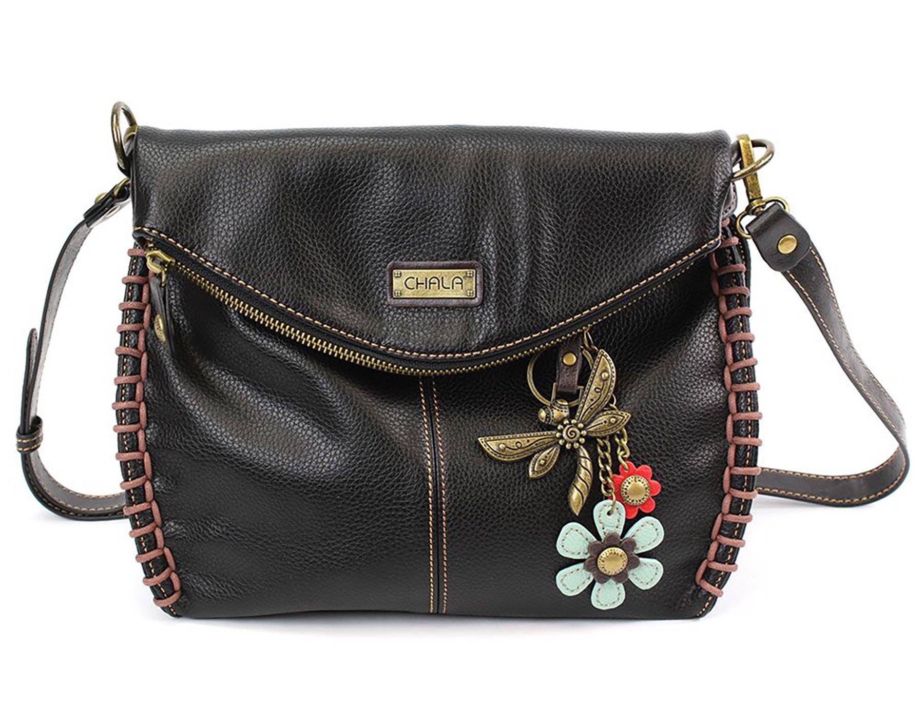 Chala Charming Crossbody Bag with Dragonfly Black