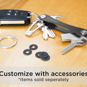 KeySmart Classic - Compact Key Holder and Keychain Organizer (up to 14 Keys) (Black)