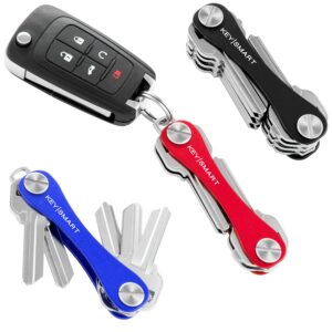 KeySmart Classic - Compact Key Holder and Keychain Organizer (up to 14 Keys) (Black)