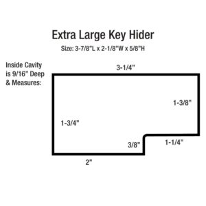 Lucky Line Extra Large Magnetic Key hider Case Key Holder for Large Keys (9121)