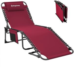 kingcamp lounge chair, 74.8''x23.2''x14.5'', wine