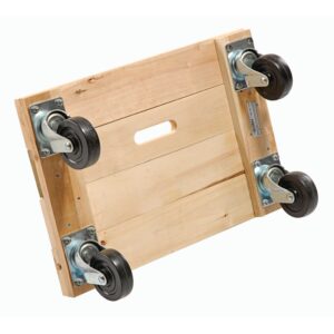 Global Industrial Hardwood Dolly - Solid Deck, 24 x 16, 1200 Lb. Capacity