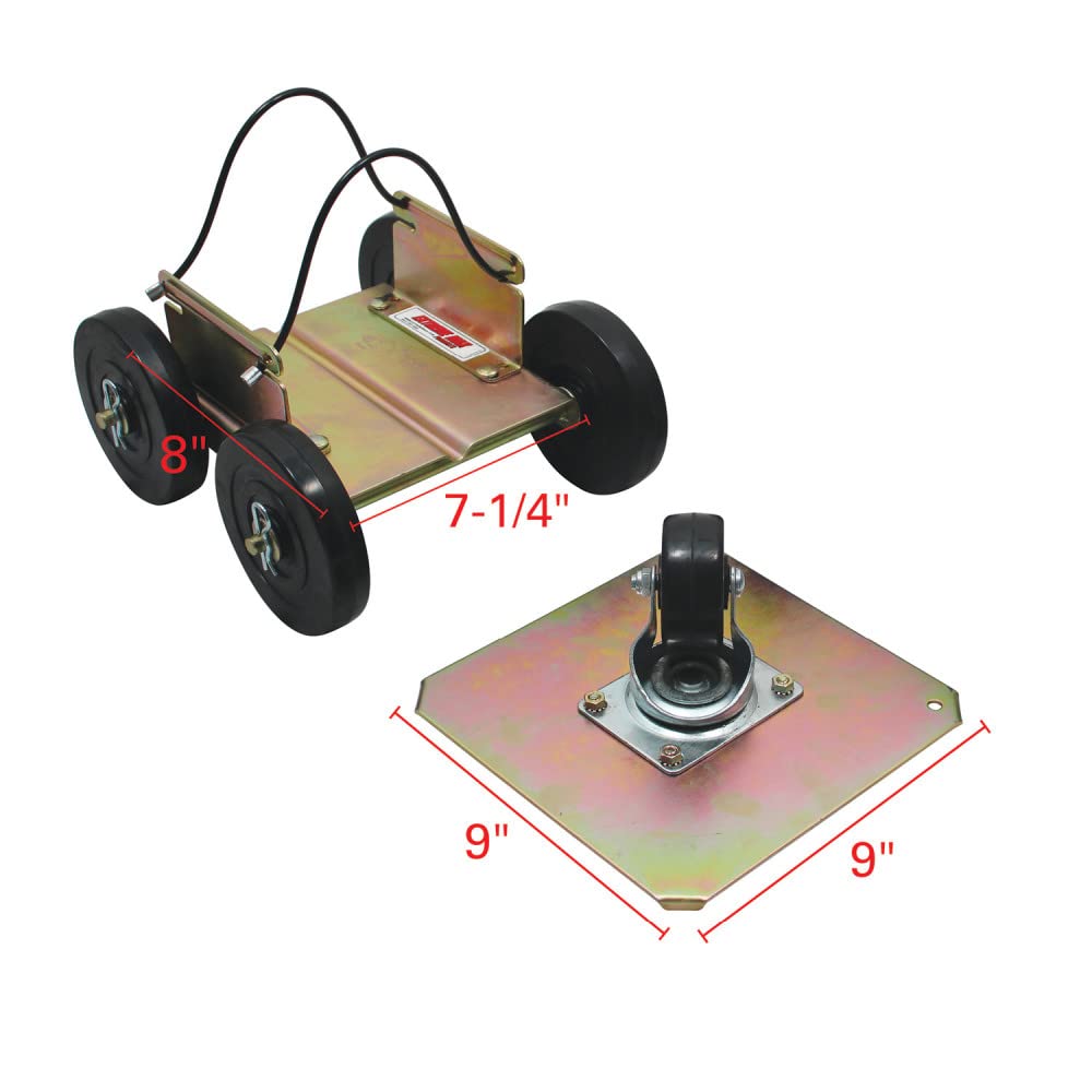 Extreme Max 5800.0200 Power Wheels Drivable Steerable Snowmobile Dollies - Standard, Fits Skis Up To 7" Wide, Off-Road Compatible,Gold