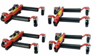 (4) dragway tools 12" hydraulic wheel dolly vehicle positioning jack lift hoist