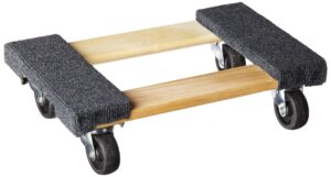 haul master | mover's dolly 1000 lbs weight capacity, l x 12-1/4" w, grey/hardwood, 18" x 12-14"