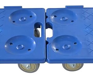 Vestil PCS-1626 Plastic Interlocking Dolly with Polypropylene Caster, 250 lbs Capacity, 16” Width x 26” Length x 6-1/2” Height , Deck Height