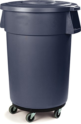 SPARTA Bronco Trash Can Dolly for 2, 32, 44, and 55 Gallon Containers with Twist-to-Lock for Restaurants & Kitchen, Polyproylene, 17.88 X 17.88 Inches, Black