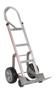 magliner hrk15auae3 self-stabilizing hand truck, vertical loop handle, interlocked microcellular foam wheels, straight back frame, 500 lb capacity