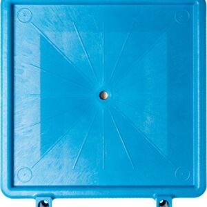 Carlisle FoodService Products E-Z Glide Warewashing Rack Dolly Dishwashing Rack Dolly with Drain for Kitchen and Restaurants, Plastic, 22.5 x 22.5 x 8 Inches, Blue