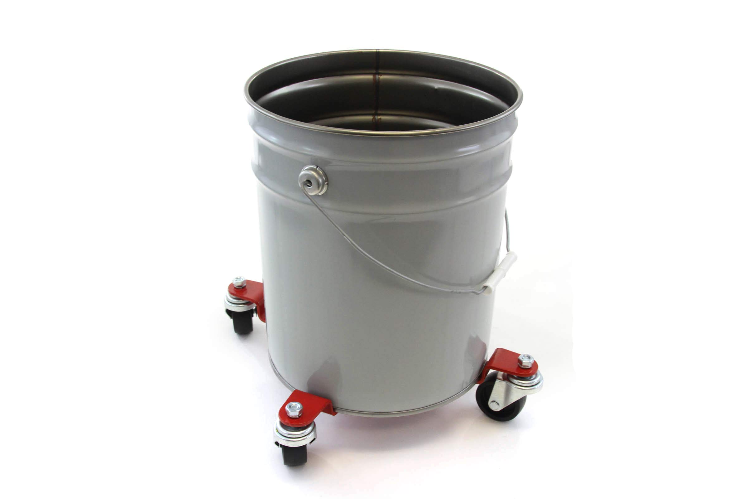 Steel Heavy Duty 5 Gallon Drum Bucket Dolly Dollies Steel Frame Easy Push Roll Swivel Casters