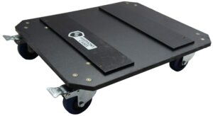 harmony audio case hcwad dolly road gear transport plate with 3.5" wheels & brakes