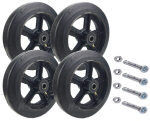 drywall & sheetrock dolly rubber wheels with axles set of 4