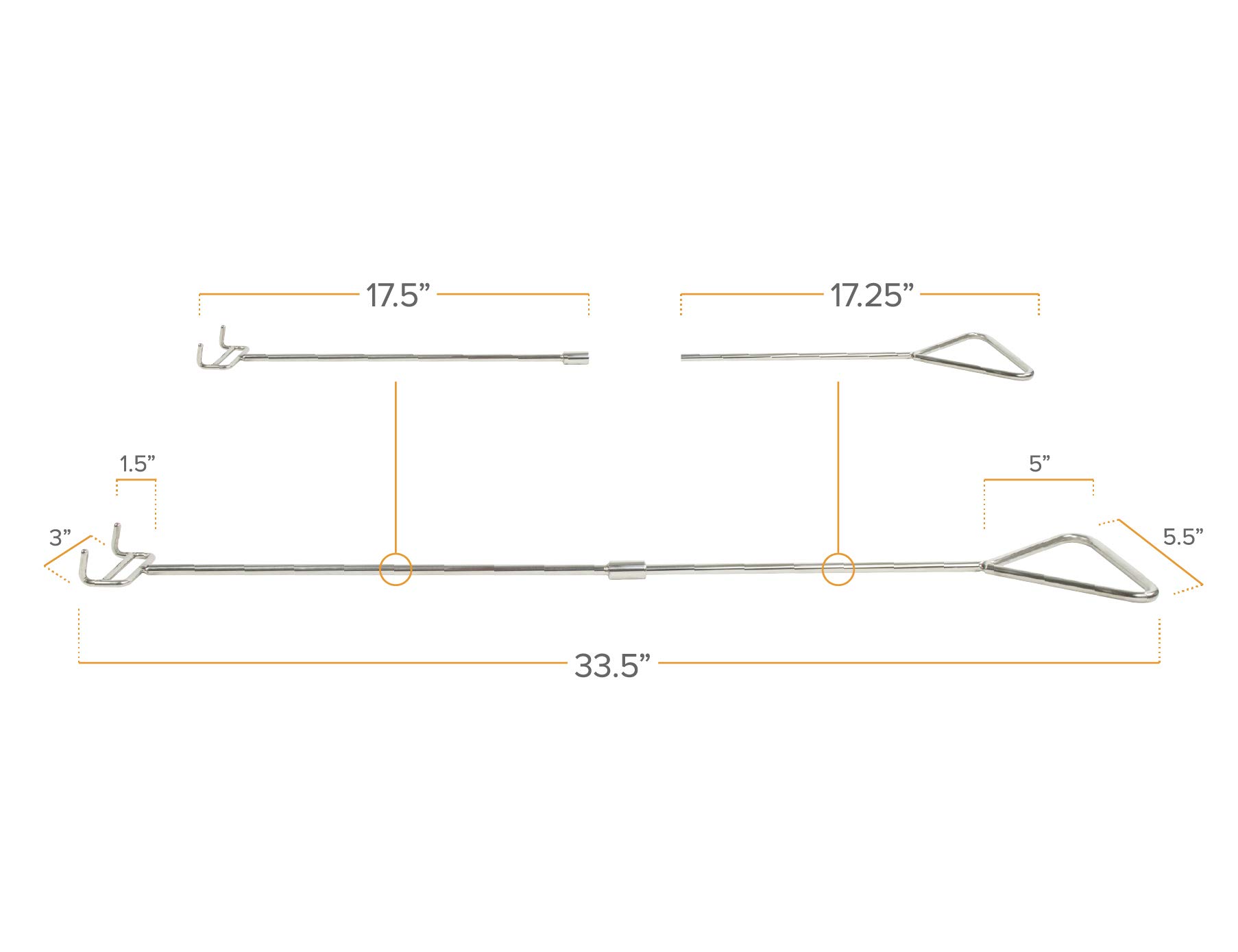 Bostitch Office Heavy Duty Dolly Handle, Steel, 2-Pack