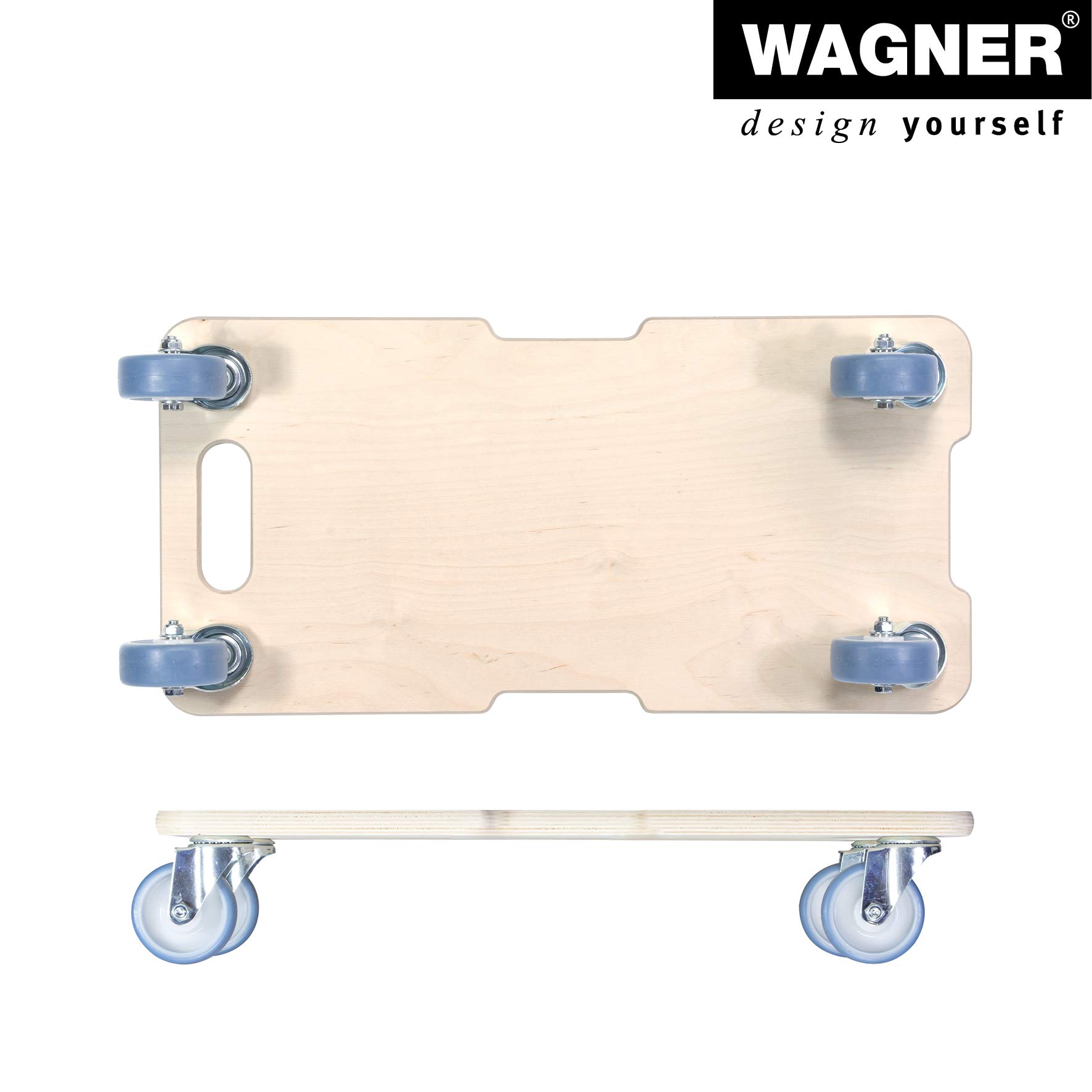 WAGNER Moving Dolly MM 1325 I 23.23 x 11.42 in - Ideal for unwieldy Items, Equipment & Furniture, 3 recessed Grips, FSC®-Certified, Load Capacity 661 lbs - 20132501