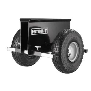 drywall cart - lumber, wood paneling, and plywood carrier holds up to 600lbs - door dolly with 10-inch inflatable wheels by pentagon tools (black)