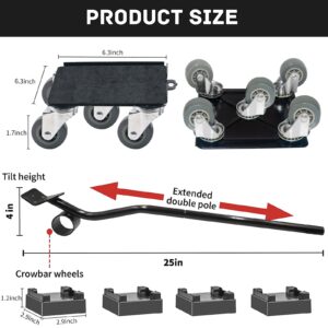 2022 Upgraded Larger Size Furniture Dolly, Moving Furniture Dolly with Casters, Furniture Lifter, Heavy Furniture Roller Mover Tool, 1300 Lbs Load Capacity Safe Dolly for Sofa Refrigerator