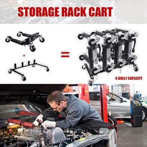 HPDMC Car Dolly Rack - 4 Dolly Capacity - Go Jack Dolly - Storage Rack