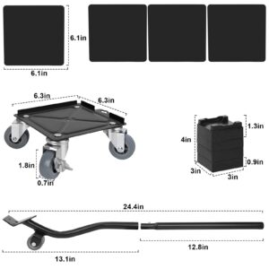 FEILAYDUN Heavy Furniture Movers, Upgraded Large Size Moving Dolly Set, 3307LBS Load Capacity, with 360° Rotatable Wheels & Furniture Lifter, for Moving Heavy Furniture, Refrigerator, Sofa, Cabinet