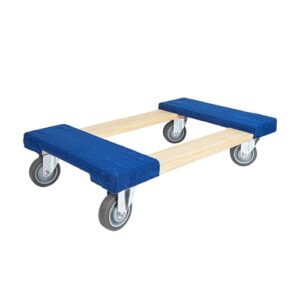 haulpro heavy duty furniture dolly fully assembled with four wheels- 30" x 18"- 900 pound capacity for easy moving and transport