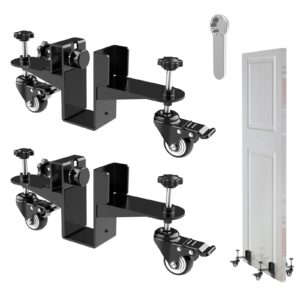 2 pcs -door installation tool kit - heavy-duty door dolly and door lifter,installation tool for doors 0.8 to 2.3 inches thick and 800 lbs - maximize installation efficiency