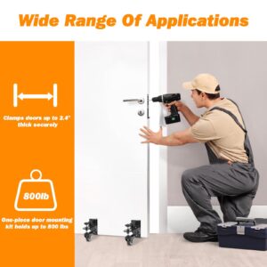 2 Pcs -Door Installation Tool Kit - Heavy-Duty Door Dolly and Door Lifter,Installation Tool for Doors 0.8 to 2.3 Inches Thick and 800 Lbs - Maximize Installation Efficiency