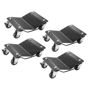 vevor wheel dolly, 6000 lbs/2722 kg car moving dolly, wheel dolly car tire stake set of 4 piece, heavy-duty car tire dolly cart moving cars, trucks, trailers, motorcycles, and boats