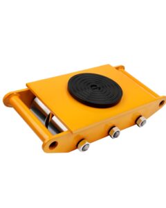 fahkns machinery moving skate heavy duty machinery skates cargo mover 8t machine skates with 360° rotation cap 6 steel rollers for heavy duty industrial moving equipment(yellow)