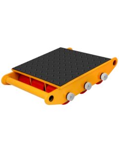 fahkns machinery moving skate heavy duty machinery skates cargo mover 15t machine skates with non-slip cap 9 pu rollers for heavy duty industrial moving equipment(yellow)