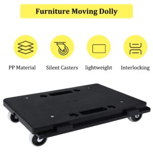 Furniture Moving Dolly,440 LBS Capacity Furniture Movers Dollys,Heavy Duty Small Flat Dolly Cart with 4 Wheels,2 Pack Moving Furniture Dolly for Moving Heavy Furniture